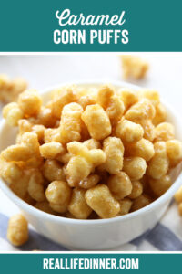 Caramel Corn Puffs | Hands down the best treat ever