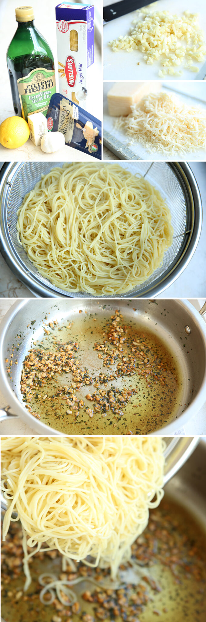 Angel Hair Pasta with Garlic and Parmesan - Real Life Dinner