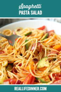 Spaghetti Pasta Salad - Real Life Dinner