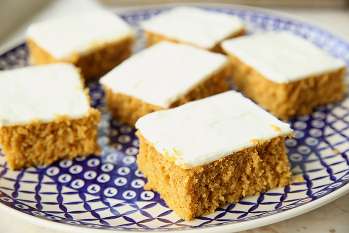 The Best Pumpkin Squares with Cream Cheese Frosting - Real Life Dinner