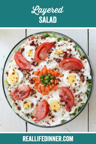 Layered Salad |Seven Layer Salad Homemade Dressing Recipe