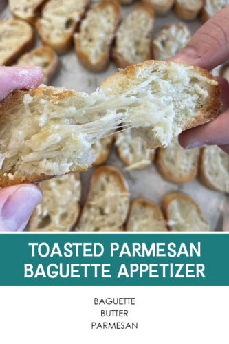 Toasted Parmesan Baguette Appetizer - Real Life Dinner